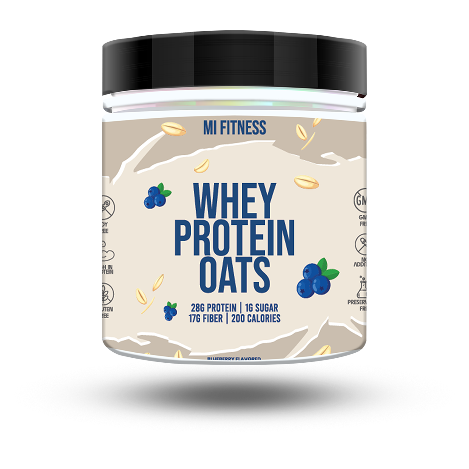 Whey Protein Overnight Oats – Blueberry 800g – MI FITNESS