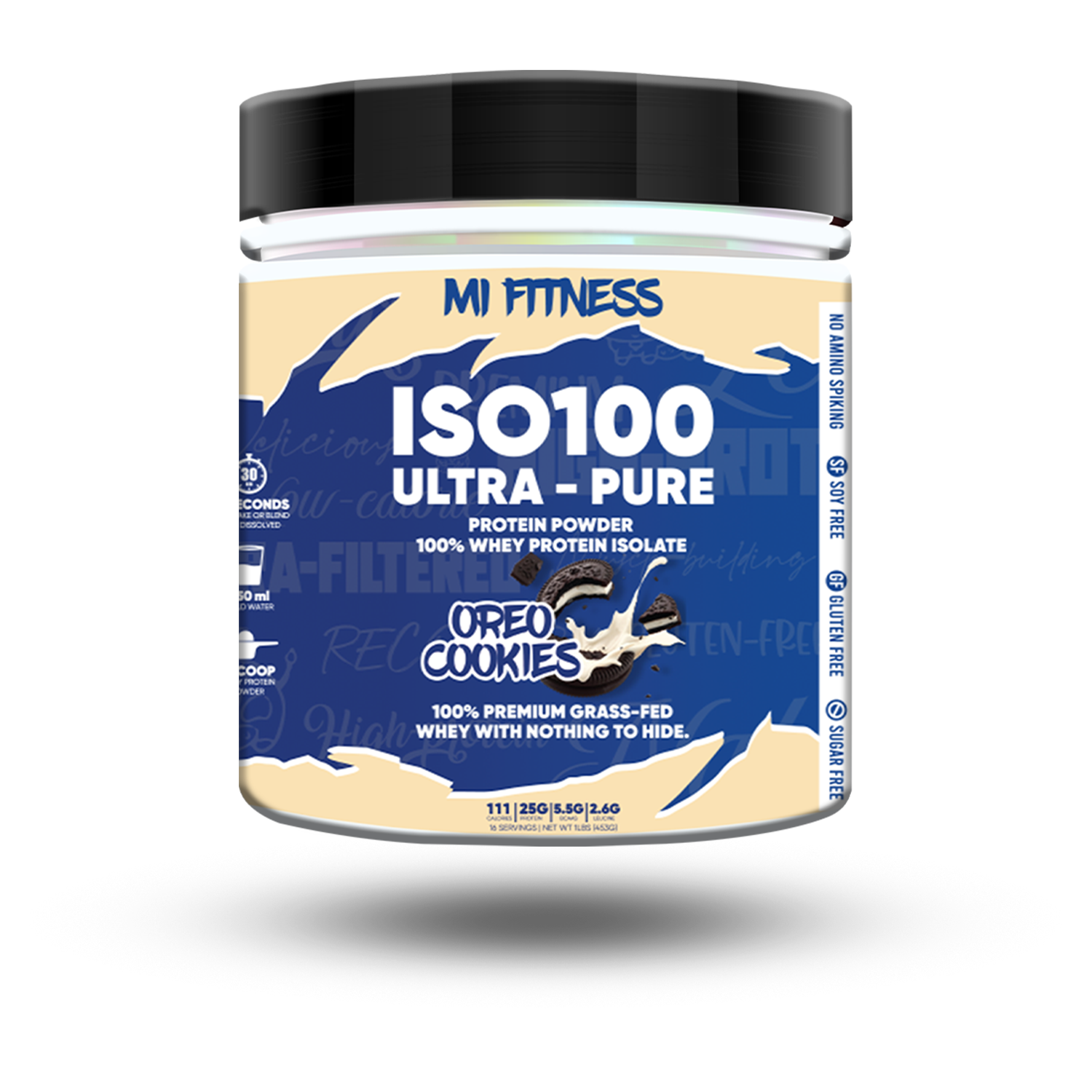Whey ISO100 ULTRA-PURE Oreo Cookies| 1 lbs - Mi Fitness® – MI FITNESS
